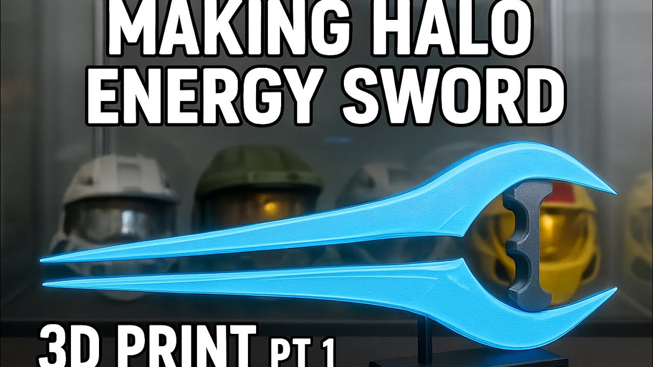I 3D Printed The Energy Sword From Halo with LED lights and more - YouTube