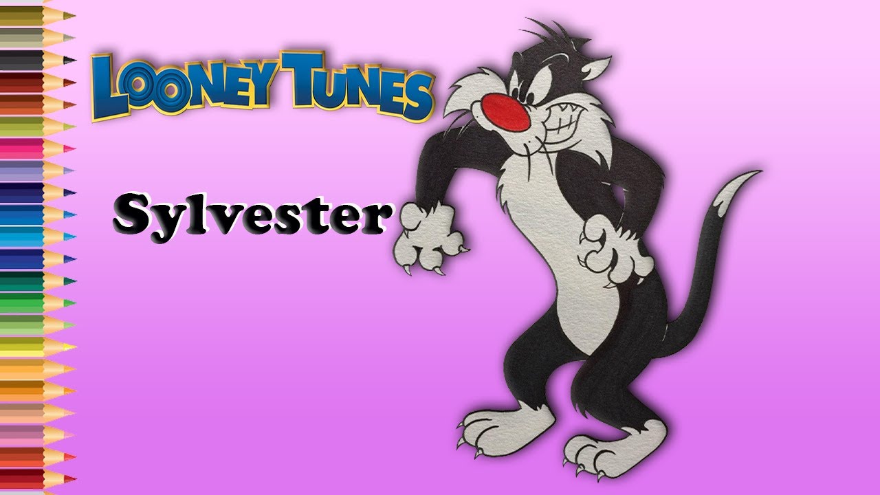 How to draw Sylvester | Looney Tunes | with pencil and colors || Cam ...