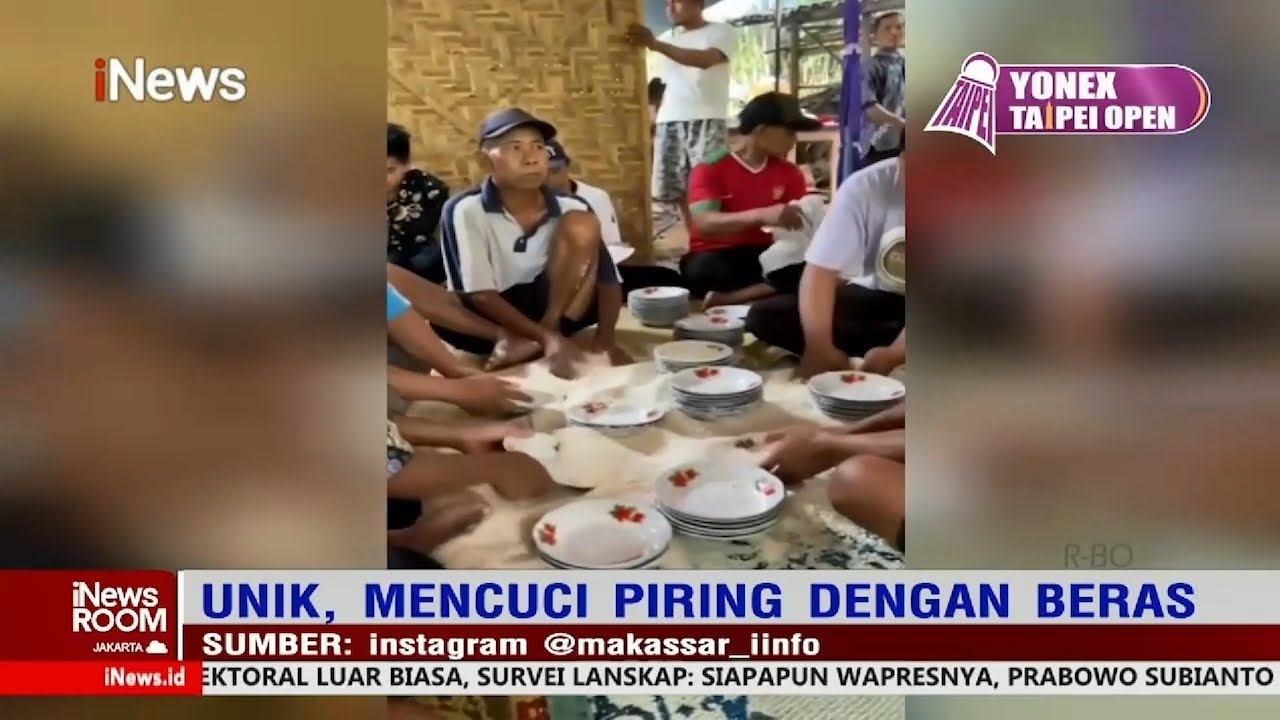 Unik! Sejumlah Pria ini Cuci Piring dengan Beras Part 02 #iNewsRoom 20/ ...