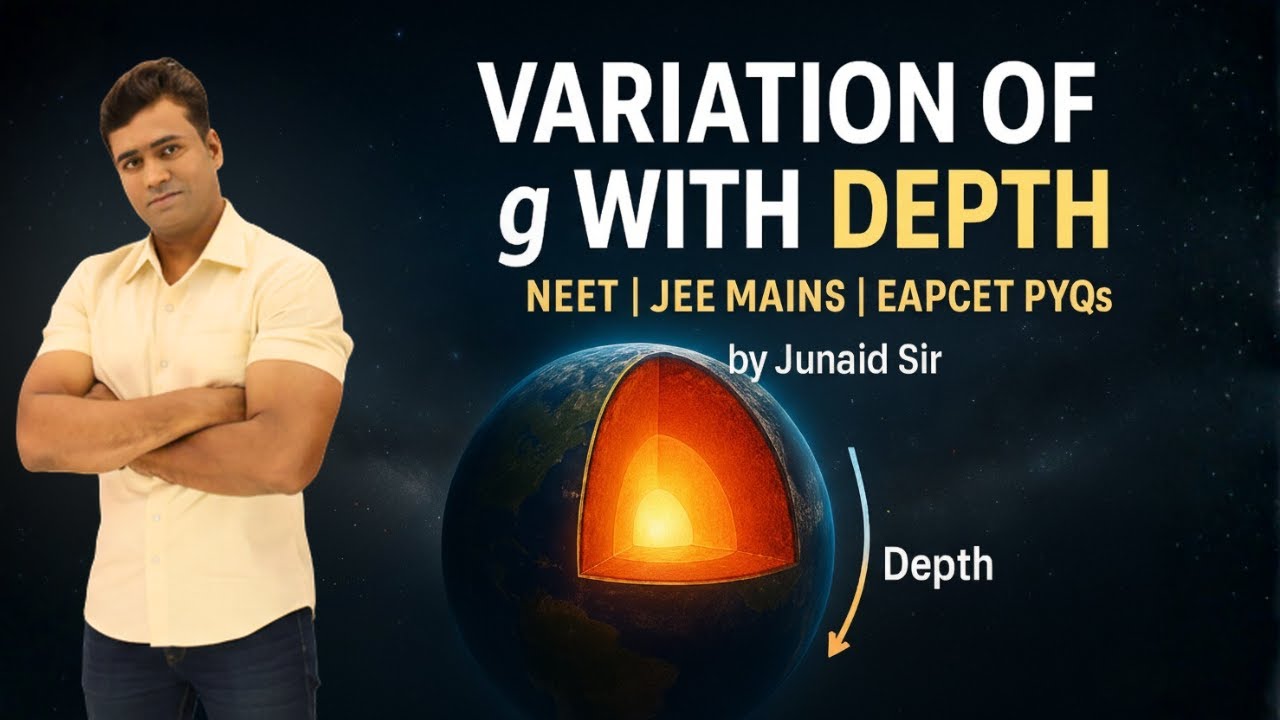 Variation of g with Depth | NEET | JEE Mains | EAPCET PYQs Explained by ...