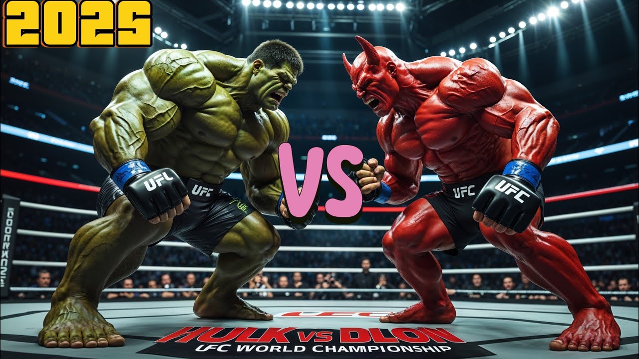 Hulk fights with the Red Devils for the UFC world title#boxing#hulk# ...