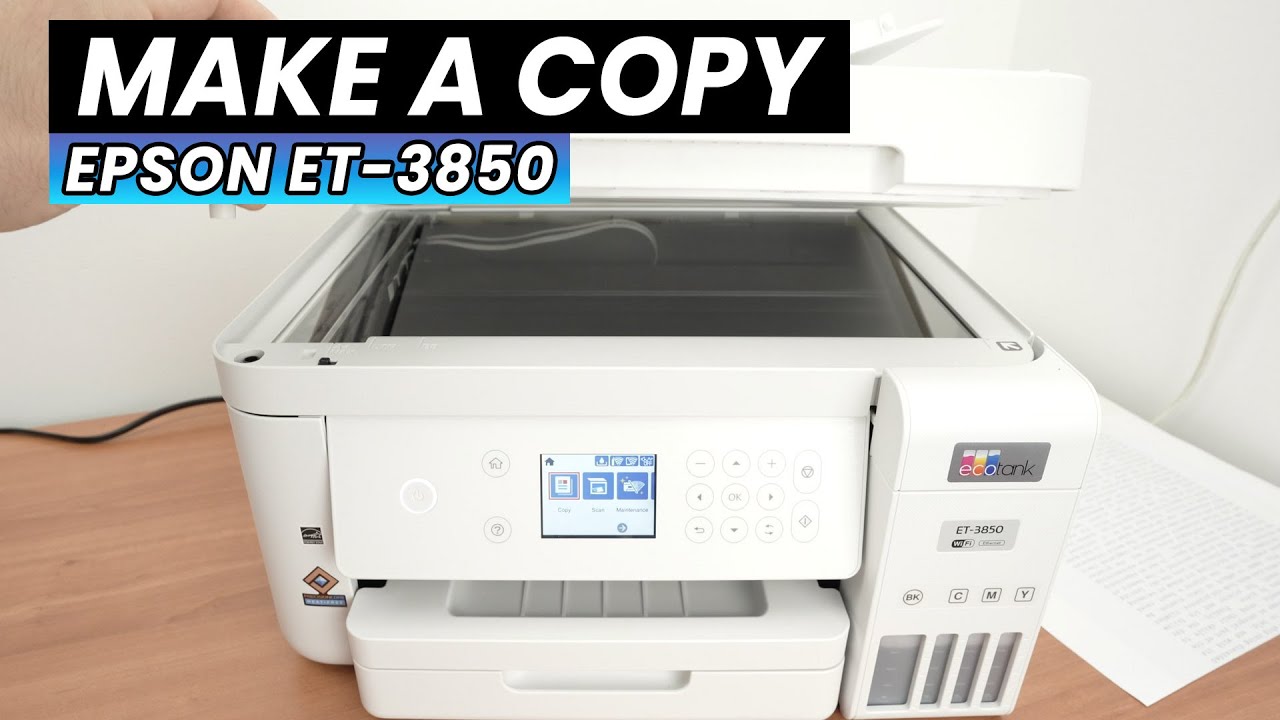 Epson ET-3850 : How to Copy - YouTube
