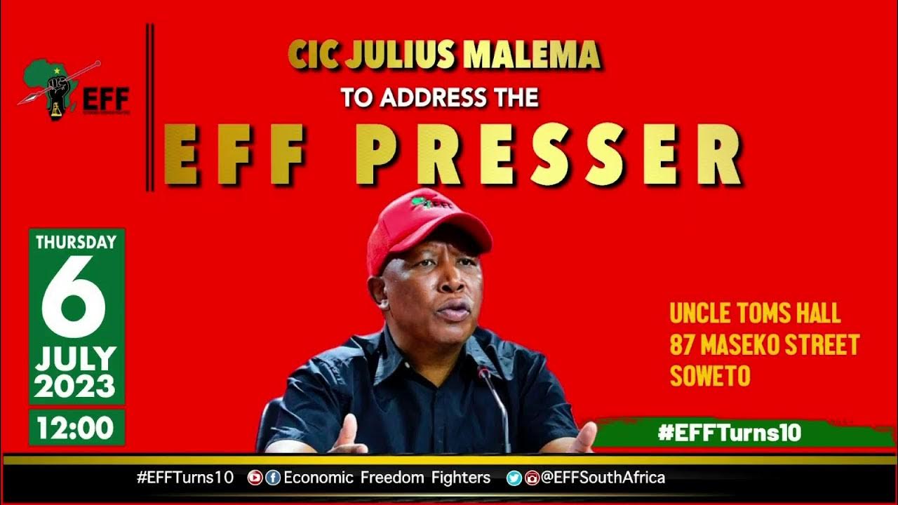 CIC Julius Malema Addresses EFF Press Conference. - YouTube