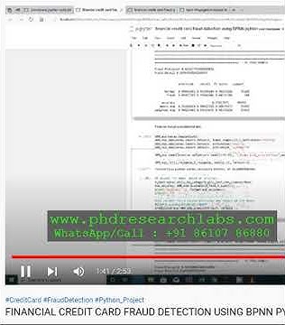FINANCIAL CREDIT CARD FRAUD DETECTION USING BPNN PYTHON PROJECT - YouTube