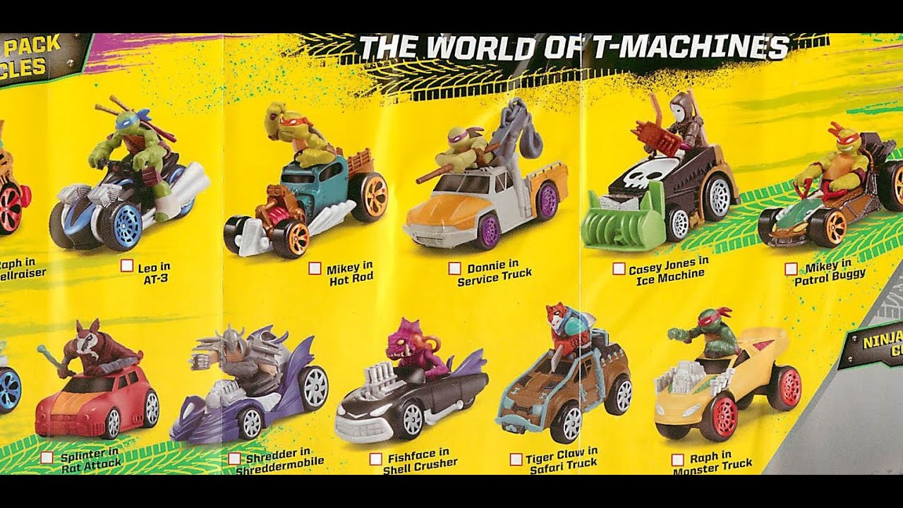 Teenage Mutant Ninja Turtle Diecast T Machines - YouTube