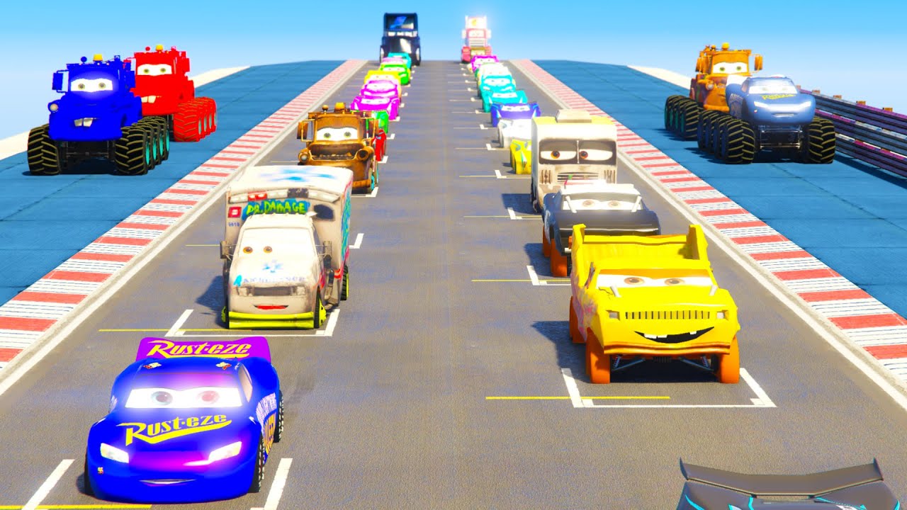 Lightning McQueen Cars Toys Mack Trucks Hauler Collection Disney Pixar ...