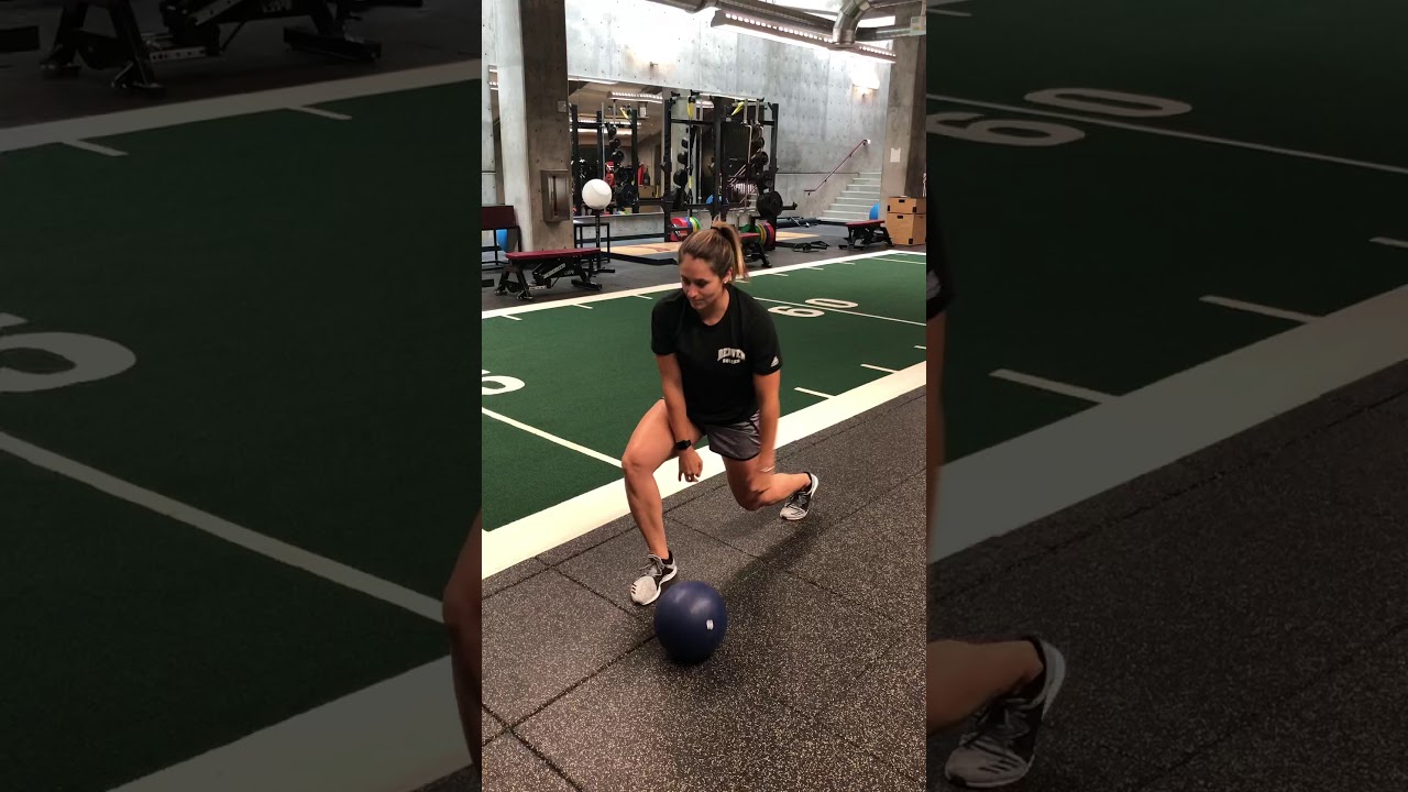 Split Stance Medball Slam - YouTube