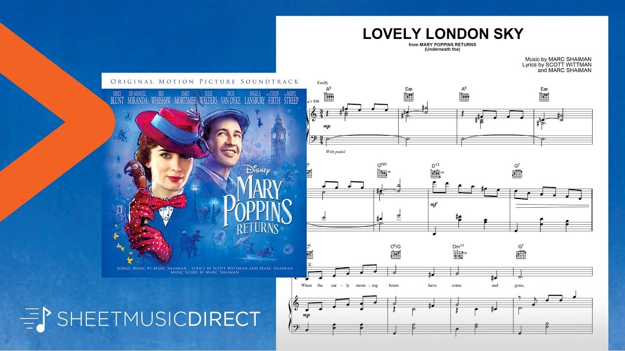 (Underneath the) Lovely London Sky Sheet Music (from Mary Poppins ...