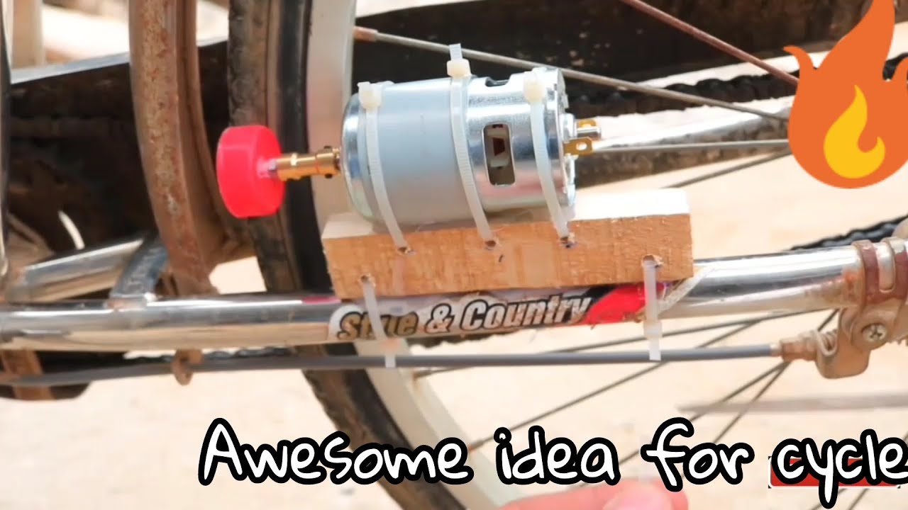 Amazing idea for DC Motor-Electric bike from DC motor - YouTube