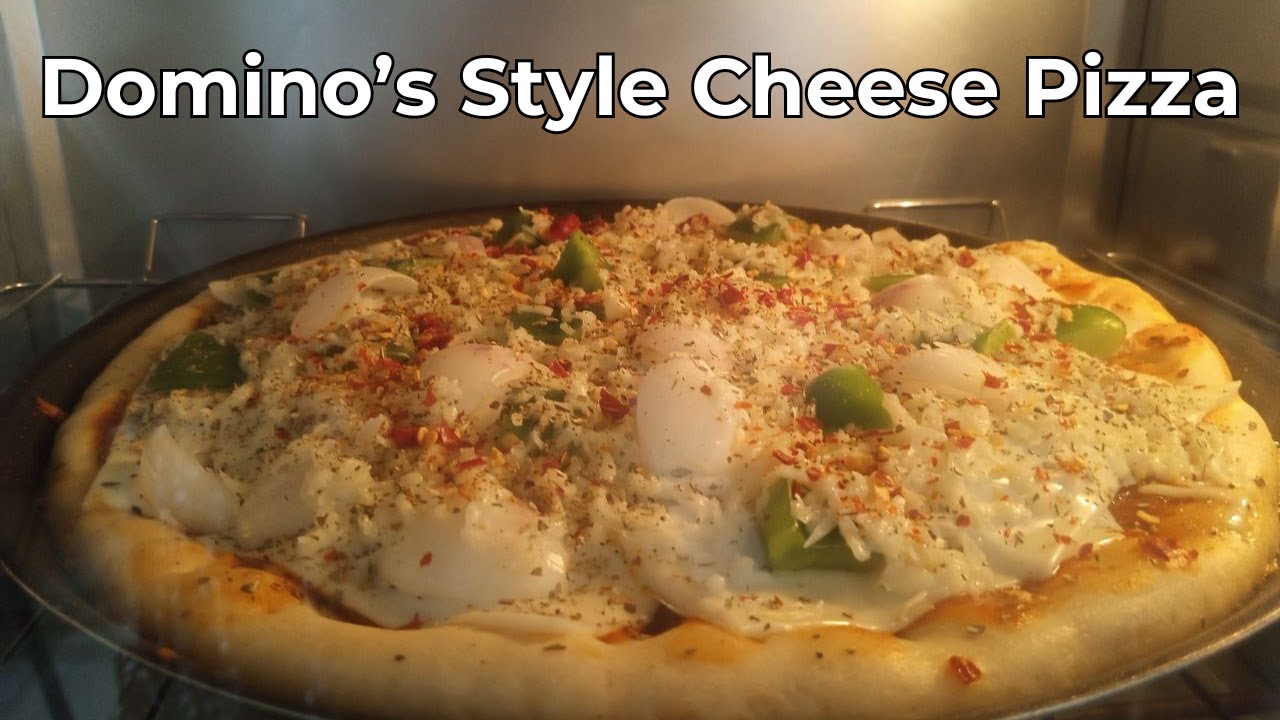 Domino's Style Cheese Pizza // Homemade Pizza Recipe // Veg Pizza ...