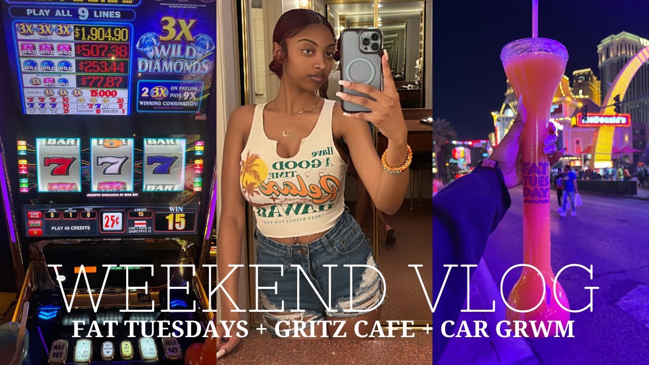 WEEKEND VLOG | 24 HOURS IN VEGAS | FAT TUESDAYS | CAR GRWM - YouTube