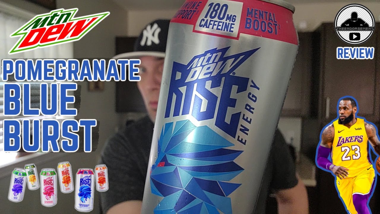 MTN DEW® RISE Energy Review! ⛰️💧🔵🥤 | Pomegranate Blue Burst ...
