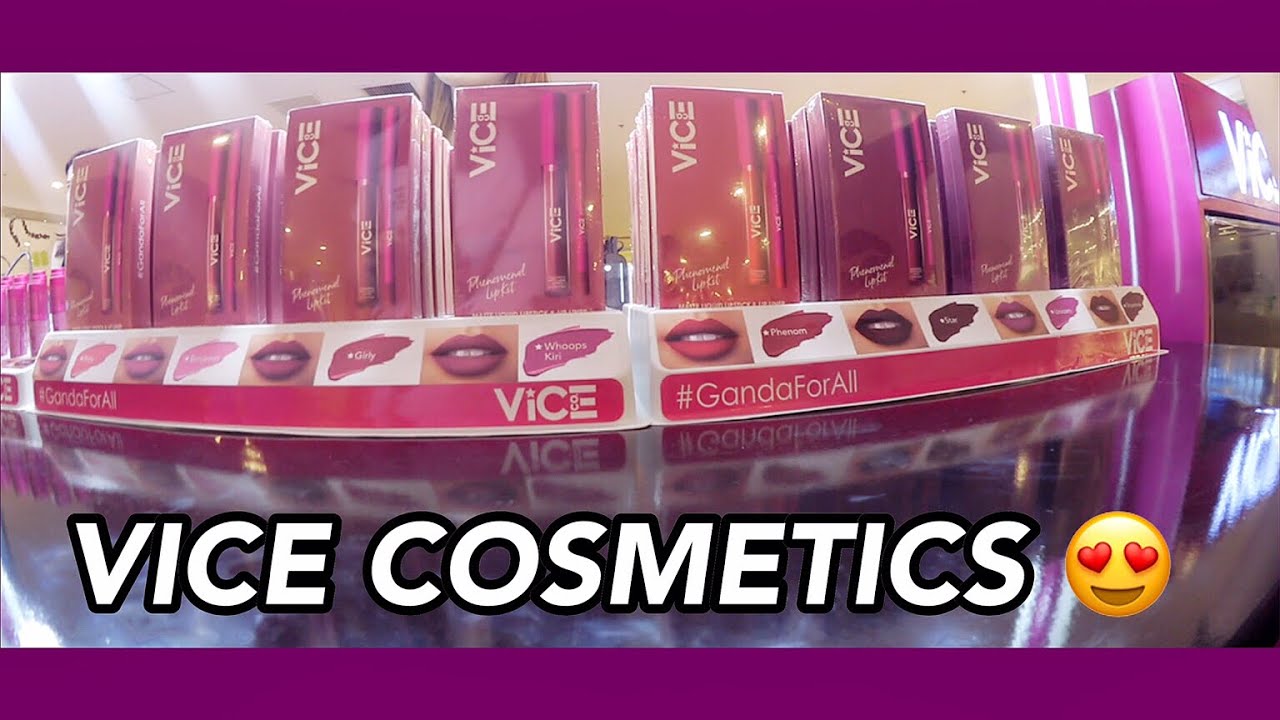 VICE COSMETICS Lipstick Swatches at Store nila sa Trinoma! | Raych ...
