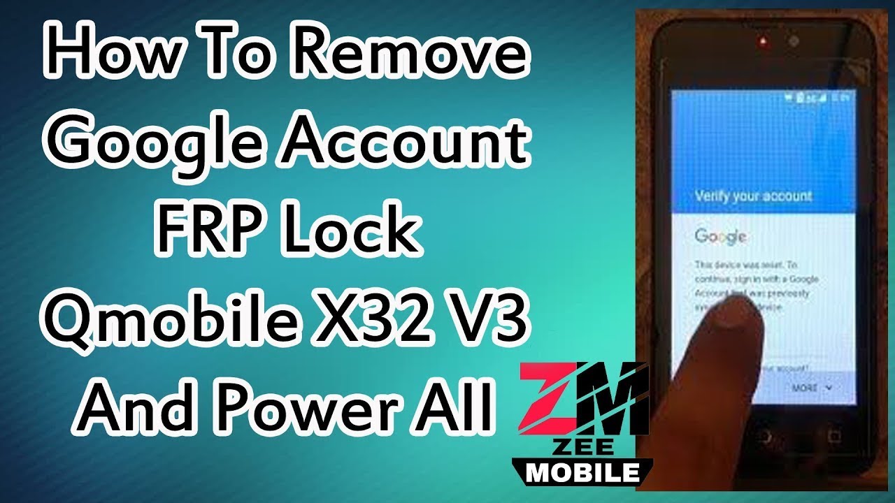 QMobile X32 V3 FRP Google Account Remove With CM2 Done Zee Mobile - YouTube