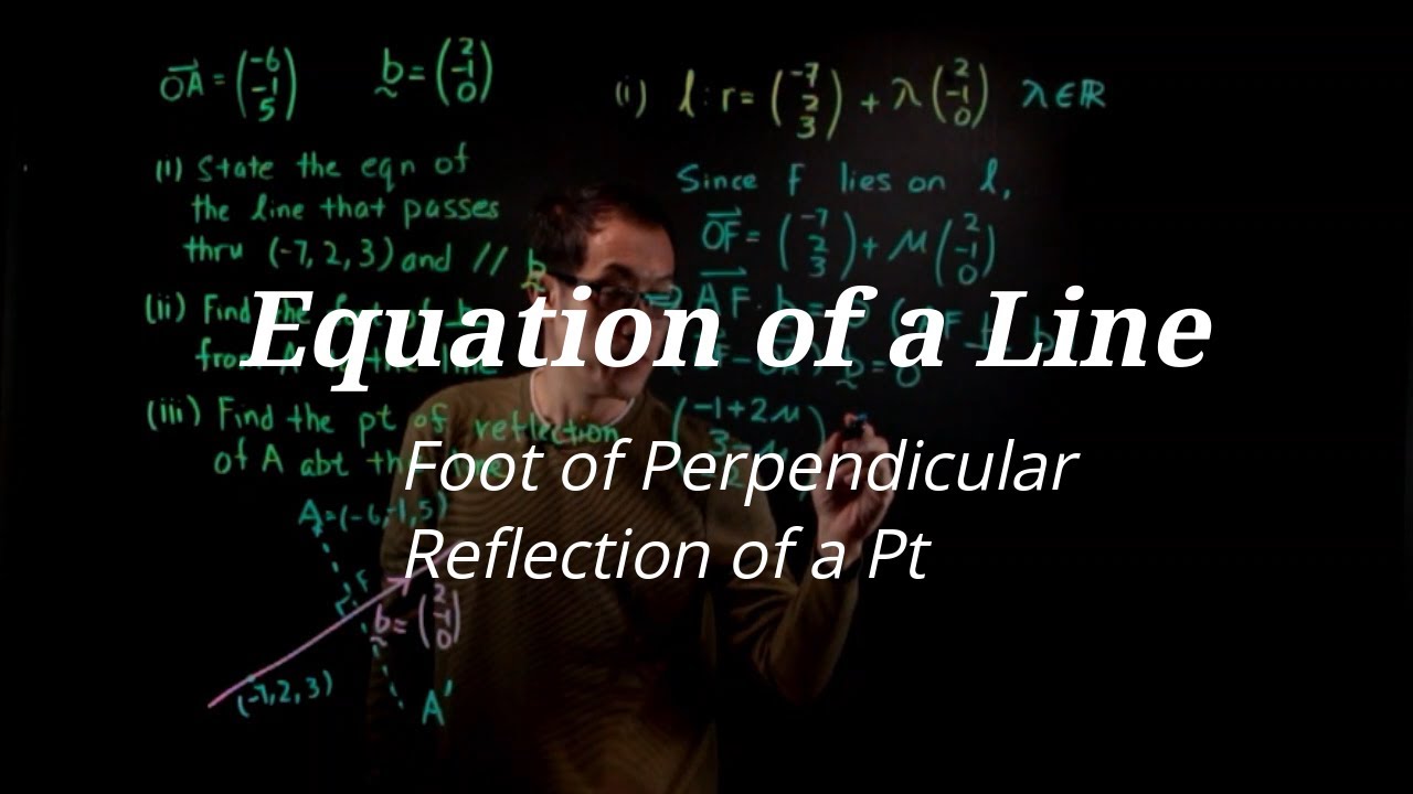 Example 1 vector eqn of line - YouTube