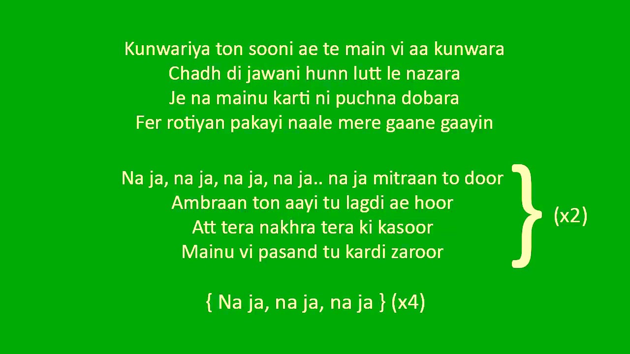 Na ja 2 pav dharia lyrics - YouTube