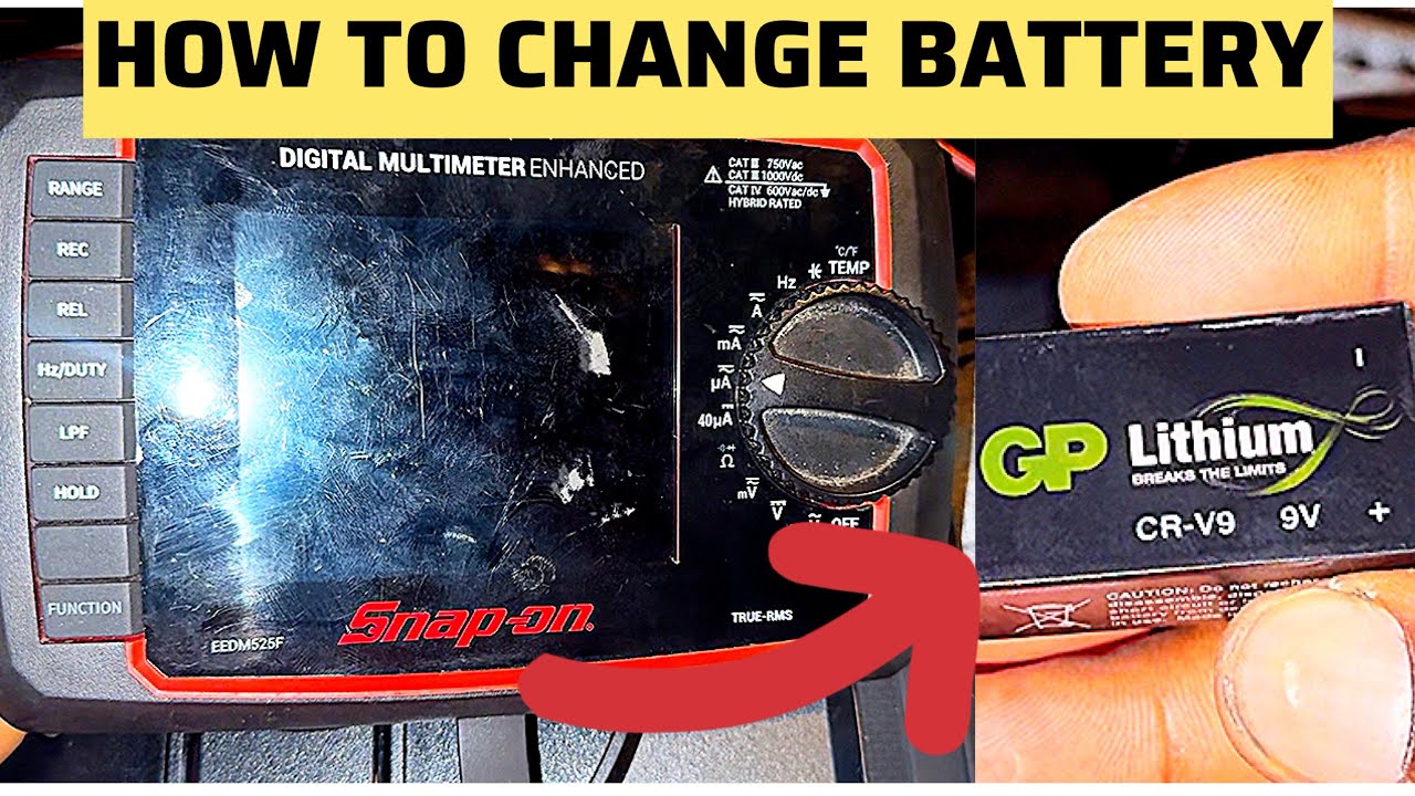 How To Get To 9v Battery In Snap on Multimeter - YouTube