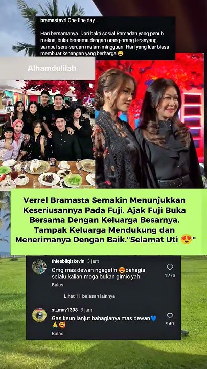 Verrel bramasta Ajak Fuji Buka Bersama Dengan Keluarga Besarnya - YouTube