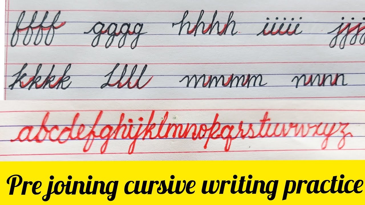 Learn joining cursive handwriting | Joining lowercase letter | Pre ...