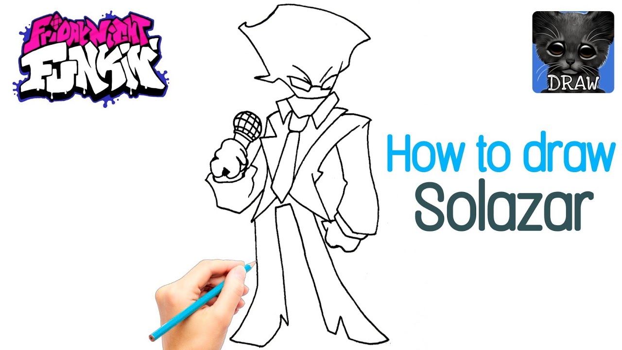 How to Draw Solazar from Friday Night Funkin | Mod Character FNF - YouTube