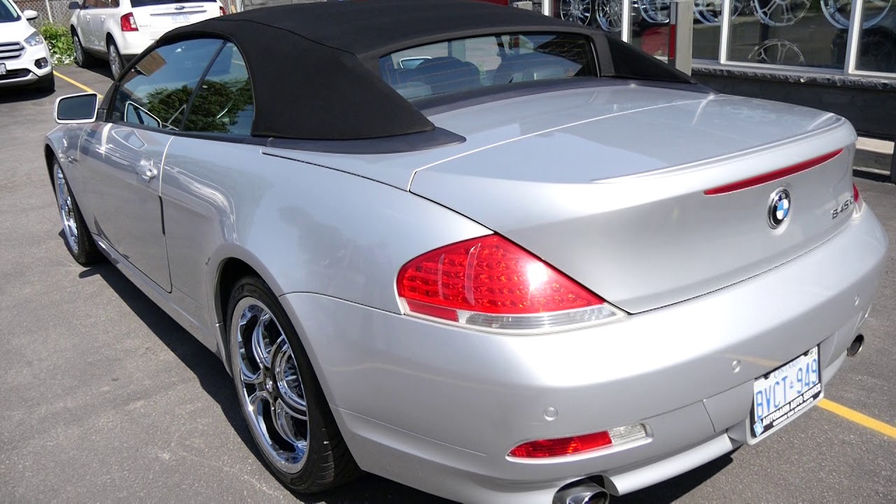 2006 BMW 645I WITH 19 INCH CHROME STAGGERED RIMS & TIRES - YouTube
