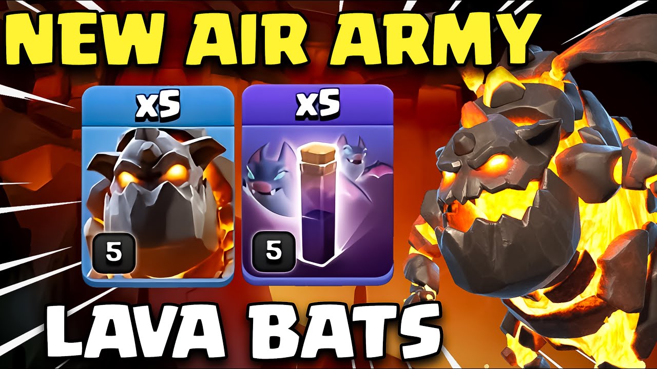 New TH12 Air Lava Bats Attack Strategies with 3 Spell Swag Clash of ...