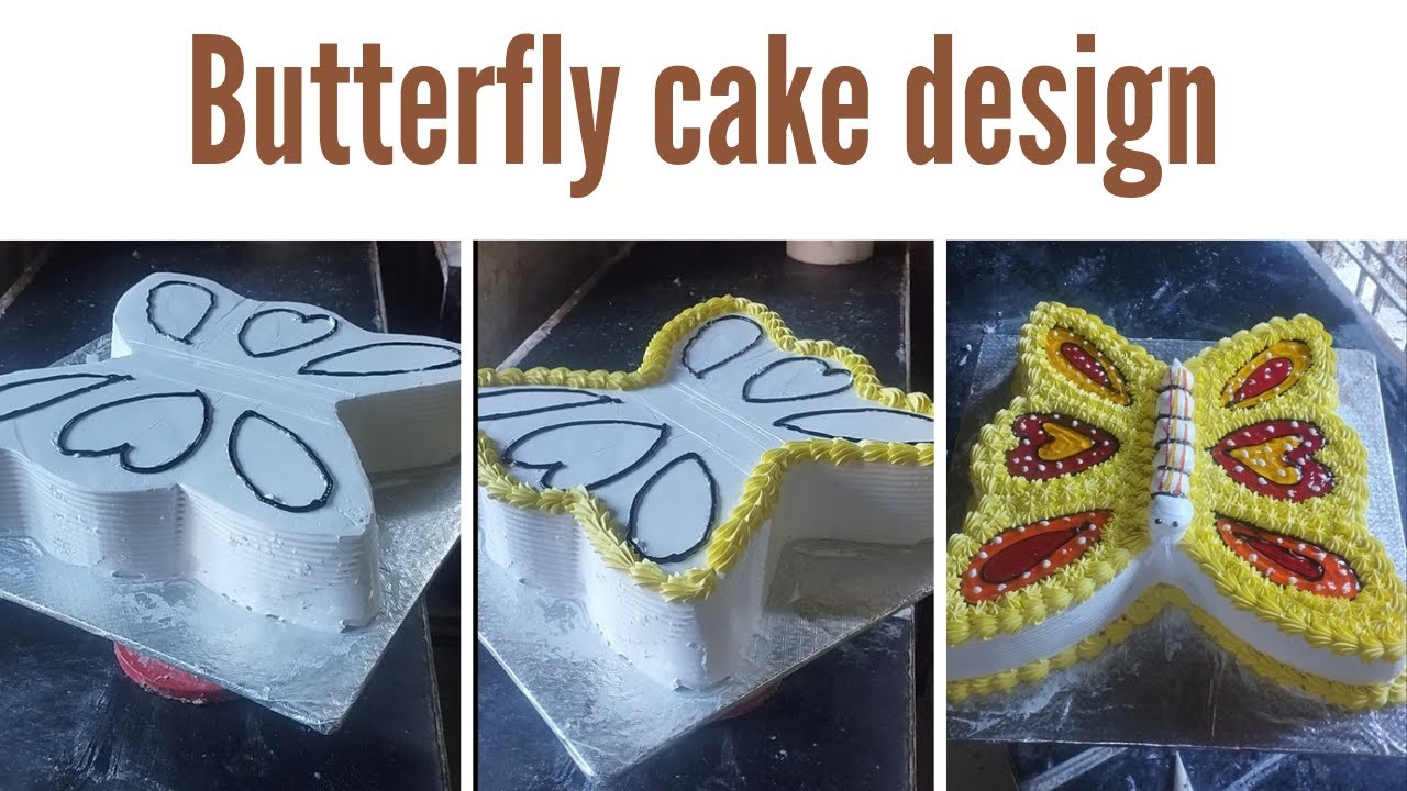Butterfly cake ! How to make butterfly cake design idea - YouTube