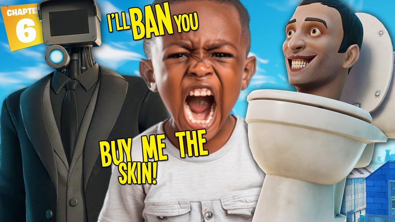 Trolling Angry Noob W New Skibidi Toilet And Plungerman Skin On Fortnite Fortnite Trolling