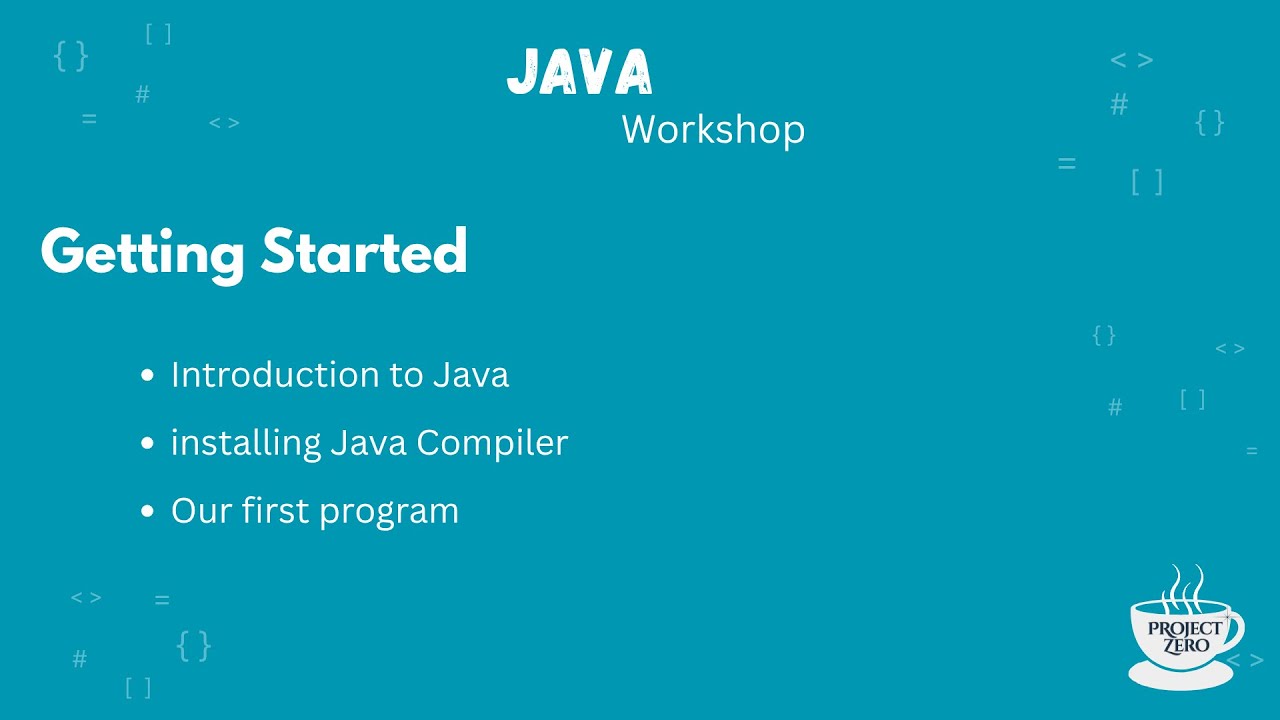 Java Workshop 01 | Getting Started - YouTube