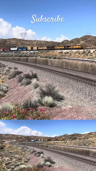 Union Pacific Manifest Train. Palmdale Cutoff MP 466. Northbound at Silverwood! Cajon Pass, Ca ...