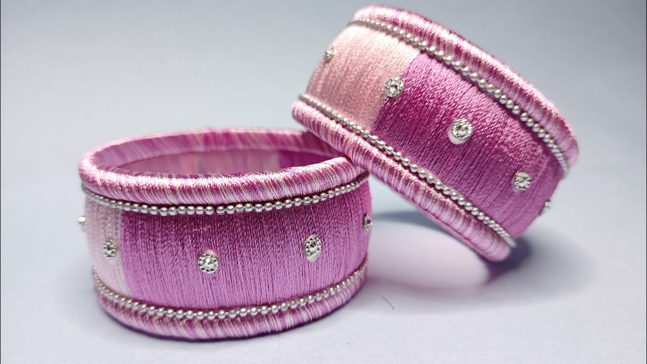 Silk Thread Bangles easy making tutorial ||step-by-step|| #trending # ...