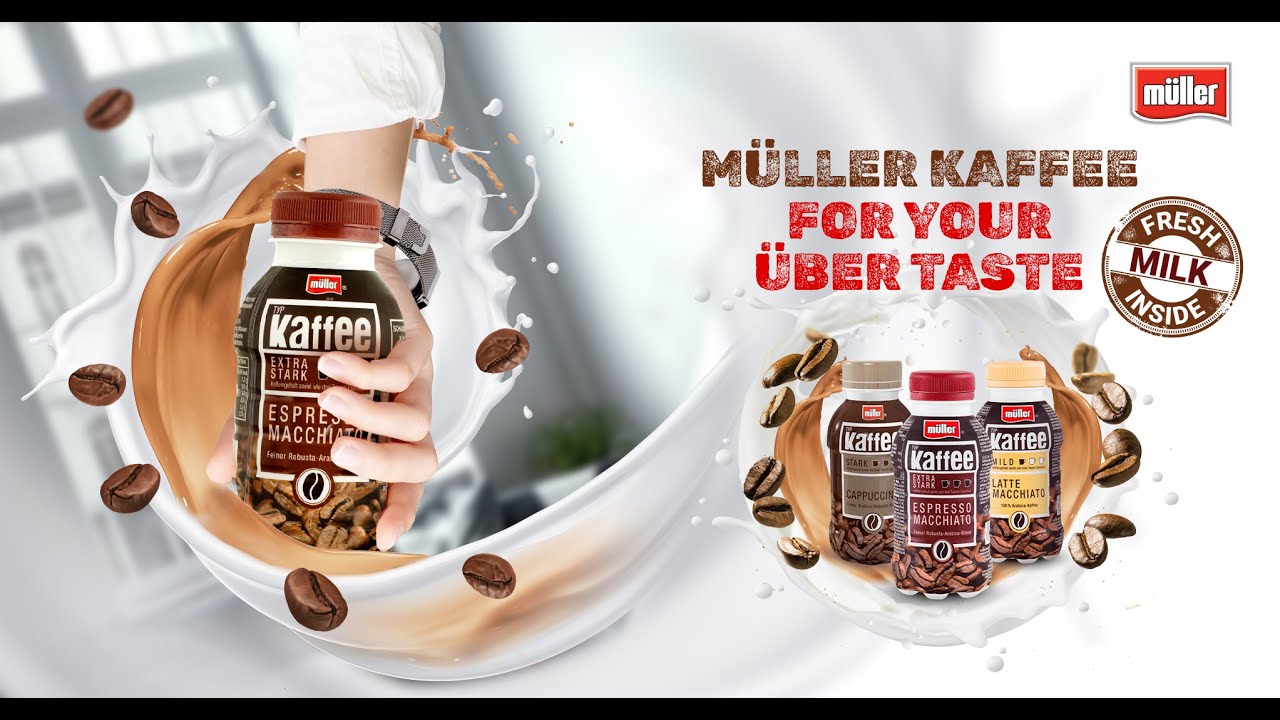 Müller Kaffee with Fresh milk inside for your über taste! 🤎 - YouTube