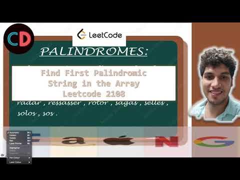 Find First Palindromic String in the Array | Leetcode 2108 | Live ...