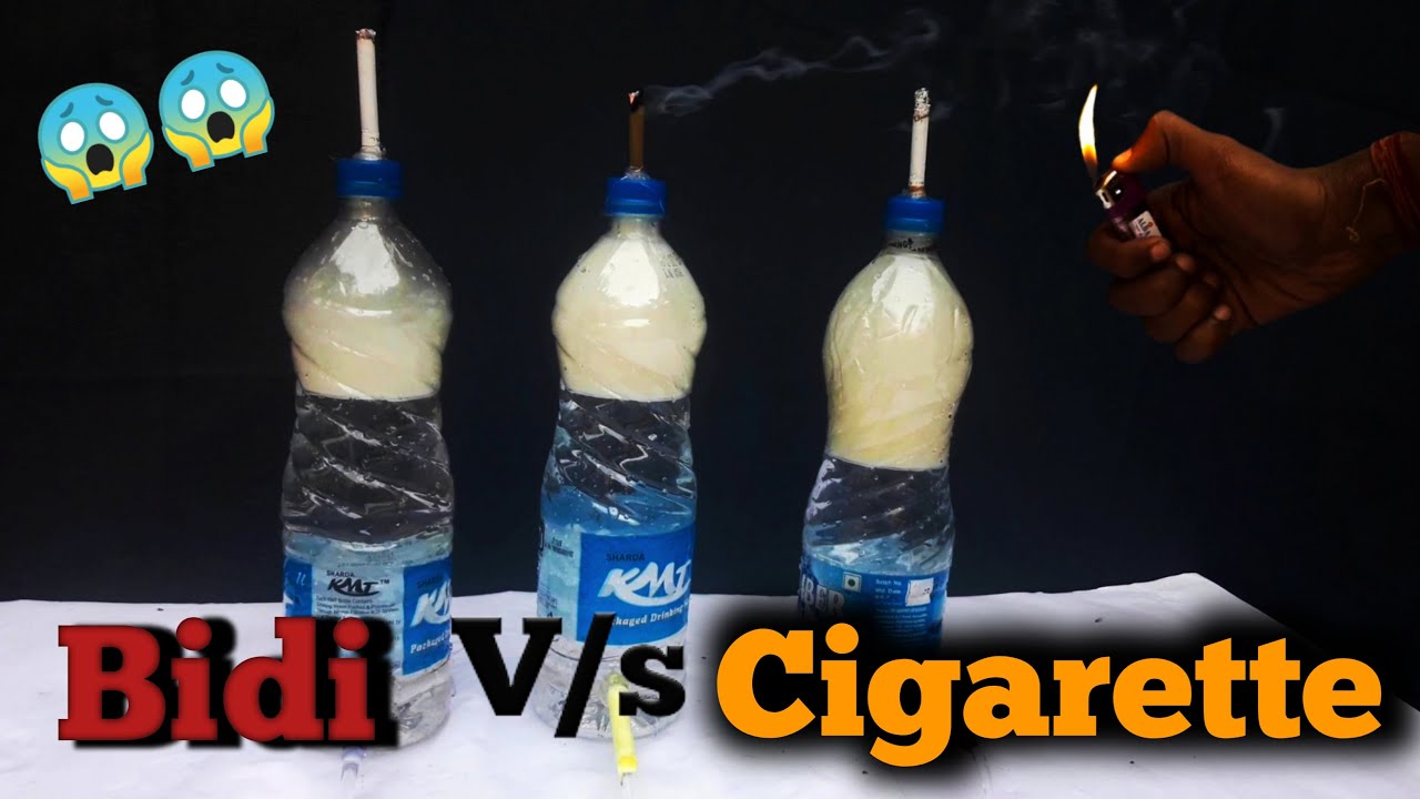 Bidi vs cigarette || who is most harmful || एक नया Experiment || Viral ...