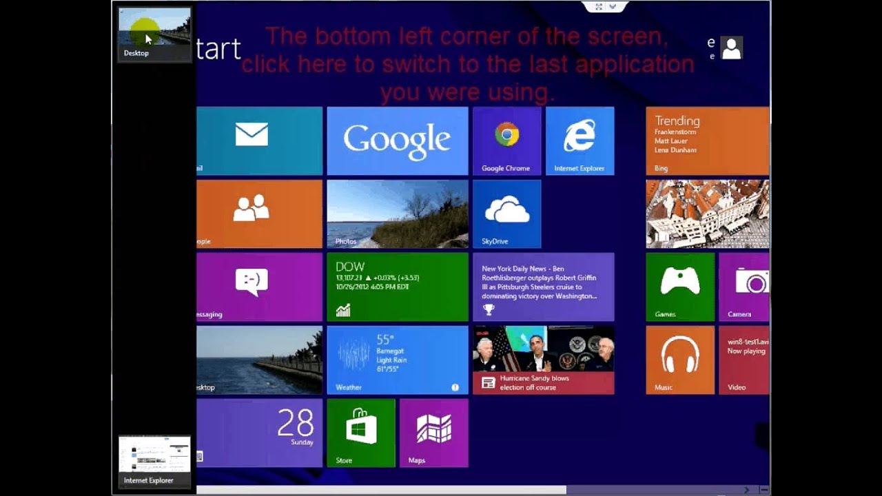 Windows 8 Basic Tutorial - YouTube