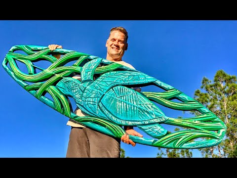 Naples artist Jake Jones carves reclaimed surfboards into art