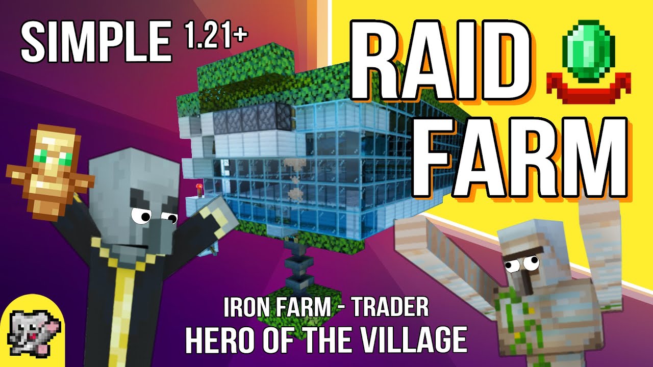 No Outpost EASY Raid Farm | Minecraft Farm Tutorial | BEDROCK MCPE XBOX ...