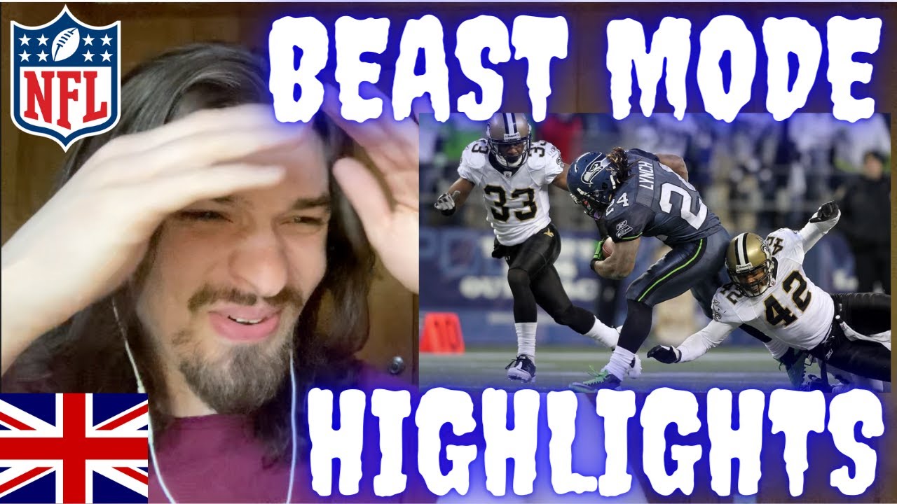 Rugby Fan REACTION to BEAST MODE Marshawn Lynch Highlights - YouTube