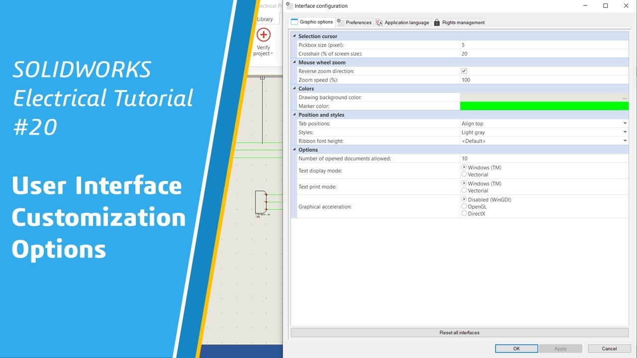 Bài 19: Thiết kế tủ điện với SOLIDWORKS Electrical : User Interface ...