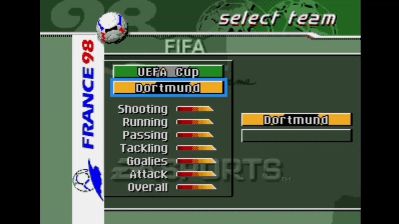 FIFA 98 (SEGA Genesis) Dortmund - UEFA Cup Part 1 Повне проходження ...