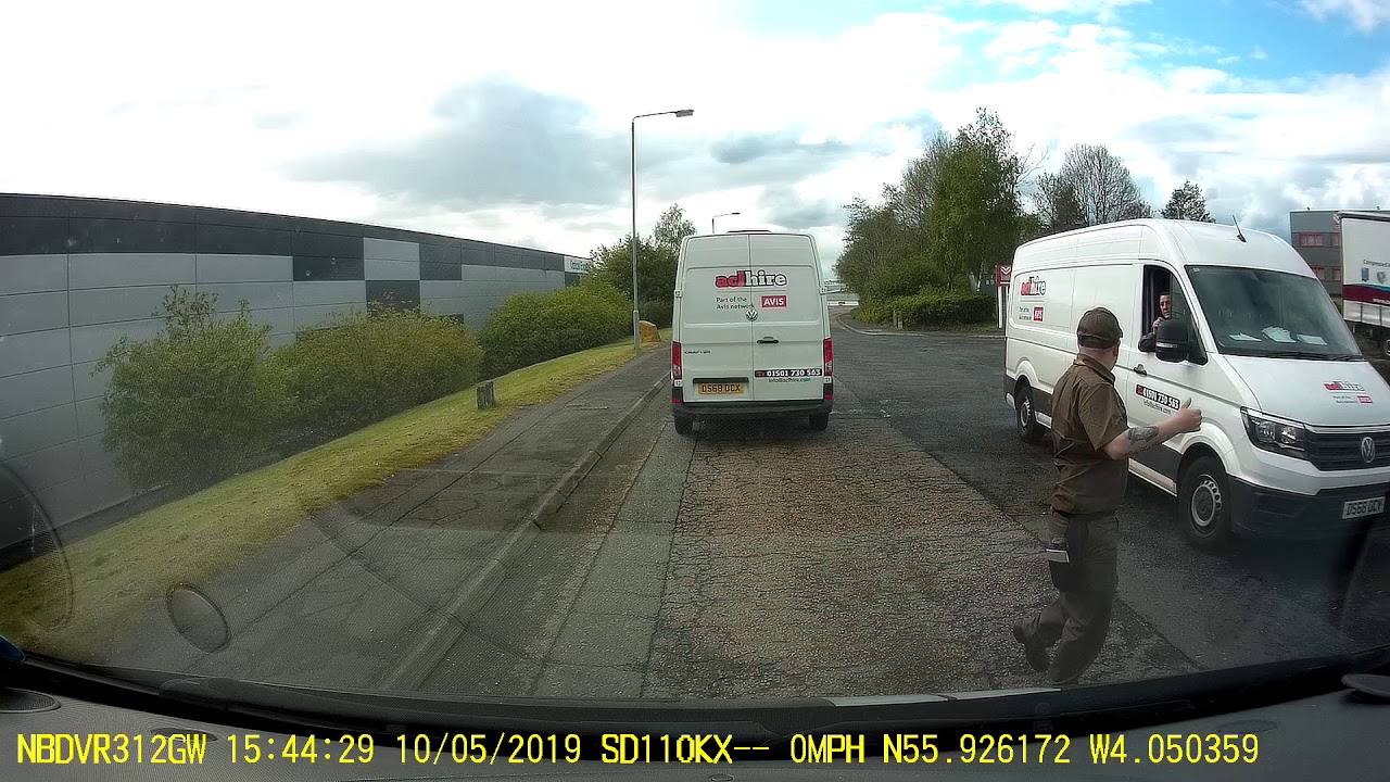 UPS driver van accident bad professional driving - YouTube