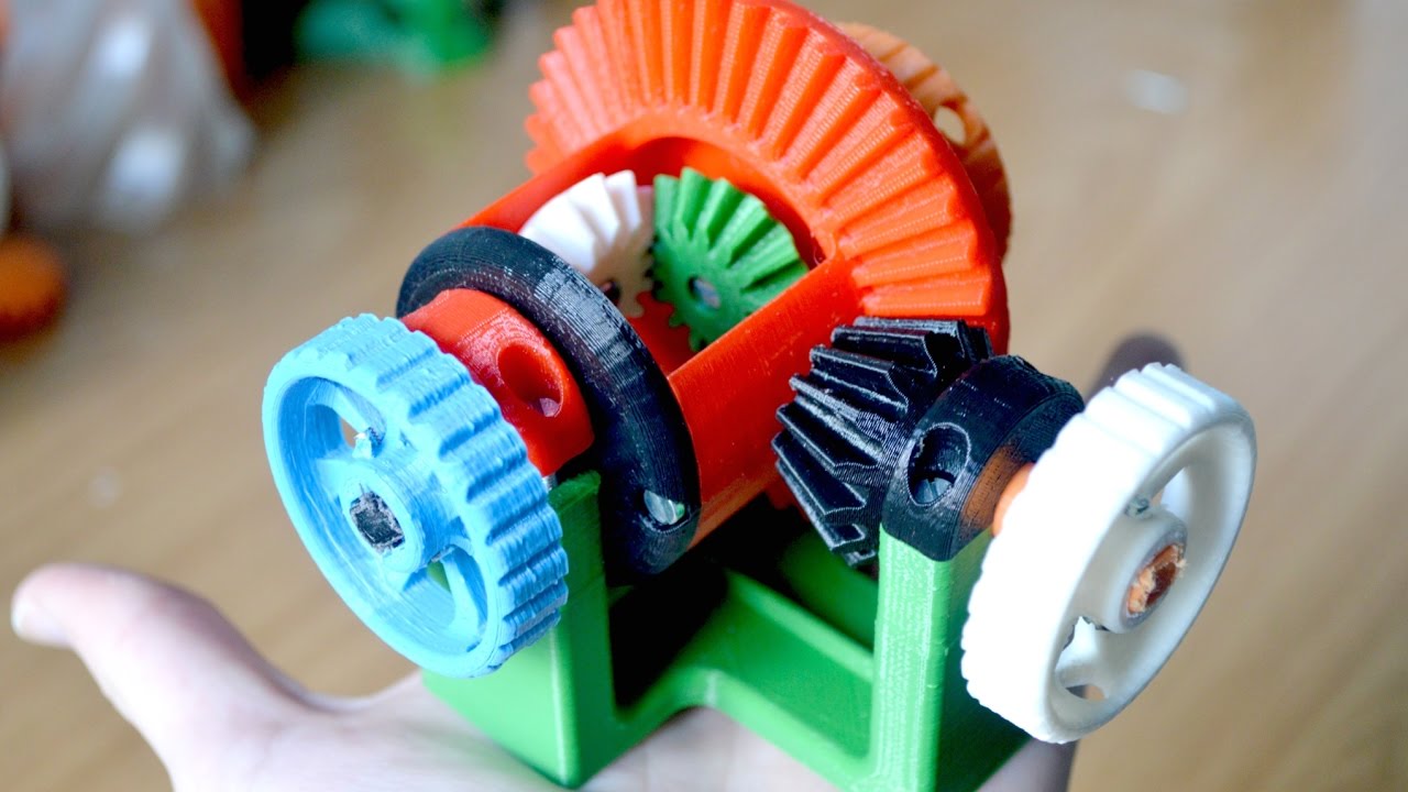 Functional Differential Gear System | The3DMates | Hephestos 2 - YouTube