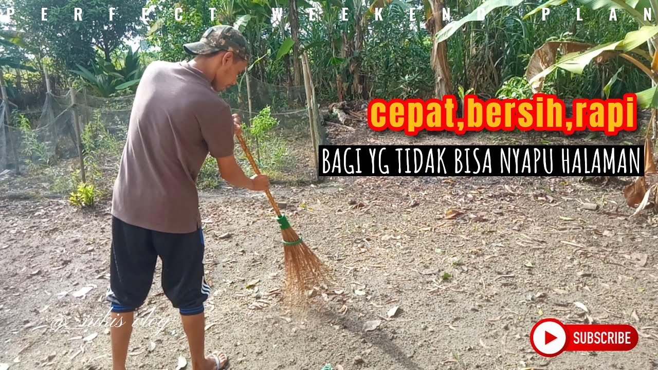 Cara Menggunakan Sapu Lidi, sapu cepat dan bersih . . . - YouTube