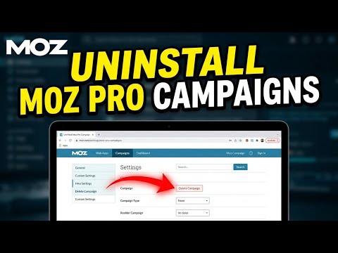 How to uninstall Moz Pro campaigns - Quick Tutorial