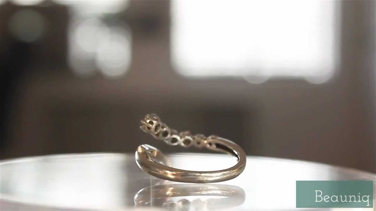 10k White Gold 0.15ct Invisible setting Diamond Resizable Ring - YouTube