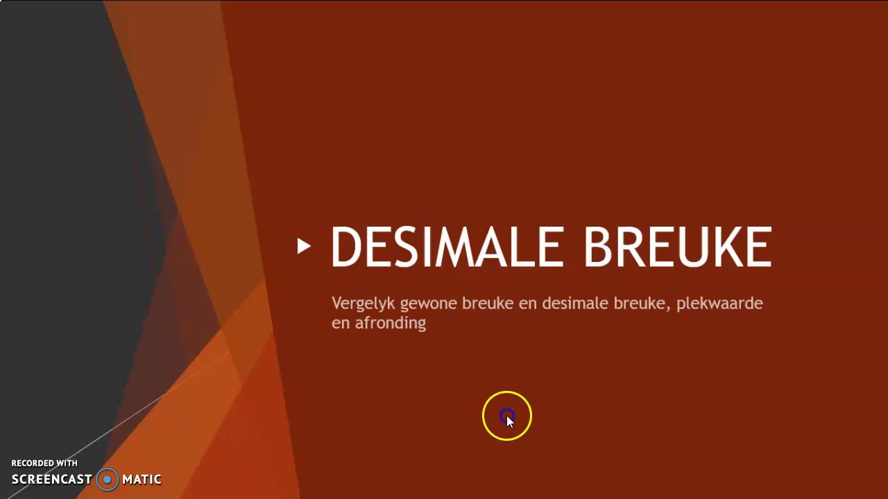 DESIMALE BREUKE GRAAD 7 KWARTAAL 2 - YouTube
