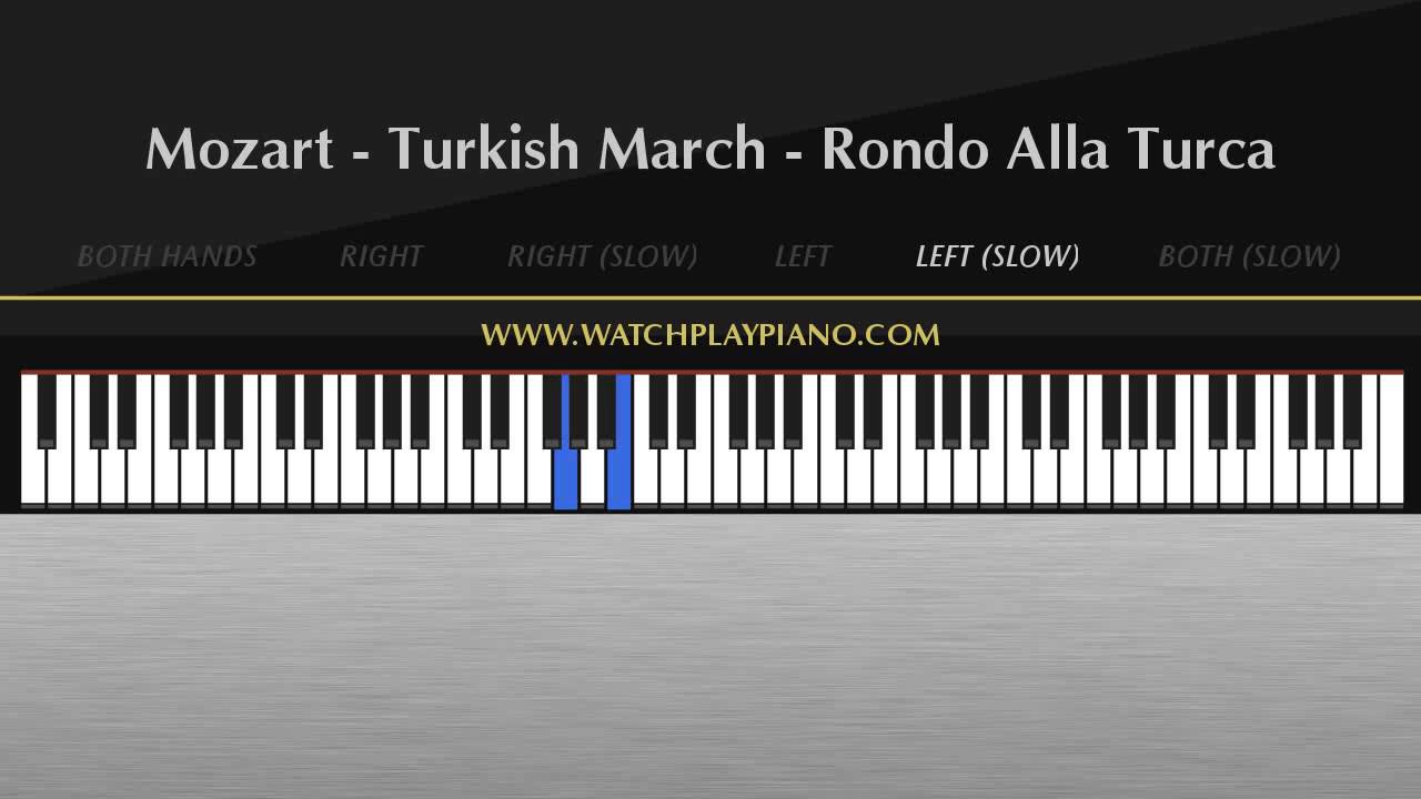 Mozart - Turkish March [Easy Piano Tutorial] - YouTube