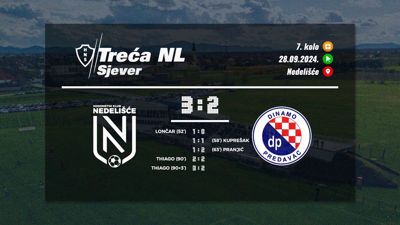 NK Nedelišće - NK Dinamo Predavac 3:2 (28.09.2024.) - YouTube