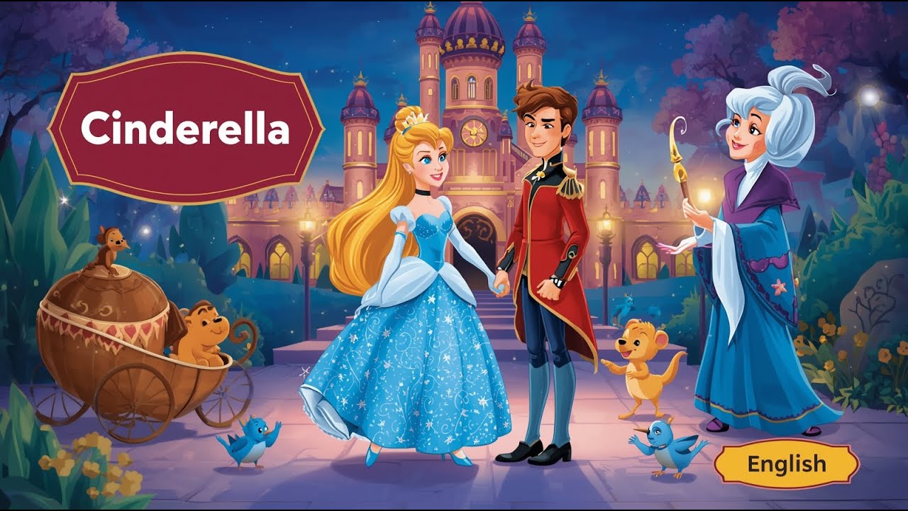 Audio Story 🌟 Cinderella – English Fairy Tale for Kids | Easy English ...