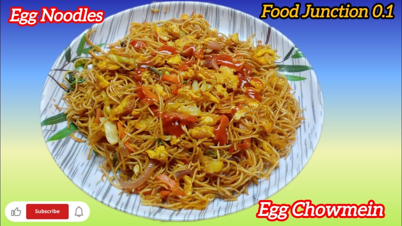 Egg Chowmein Recipe//Street Style Egg Chowmein Recipe//Egg Noodles ...